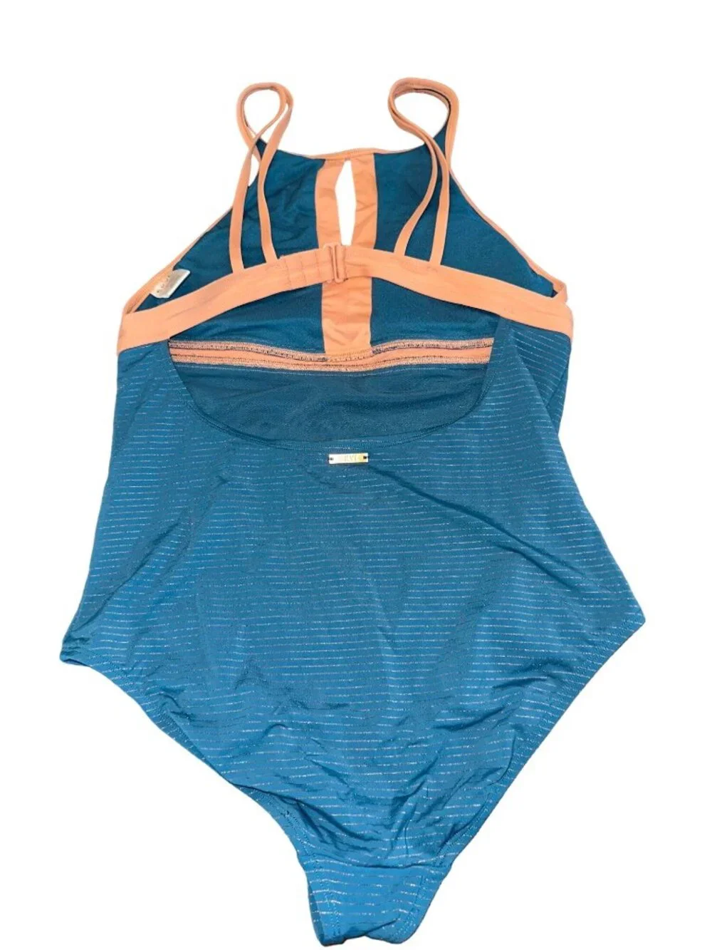 Skye | Swim | Skye Swimsuit Women L One Piece Teal Blue Tan Lightly ...